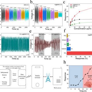 A B Output Voltage Variations Of The Self Powered Sensor For The