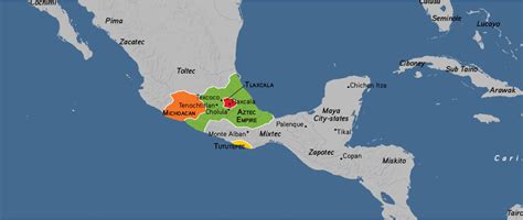 Mayan And Aztec Empire Map