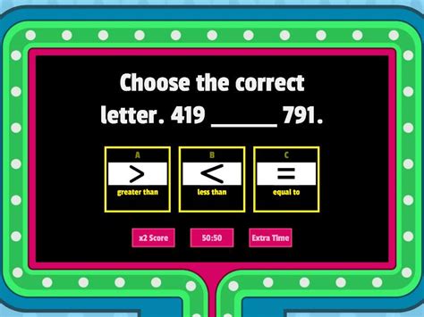 Comparing Numbers Gameshow Quiz