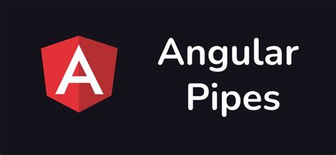The Angular Pipes Logo On A Black Background
