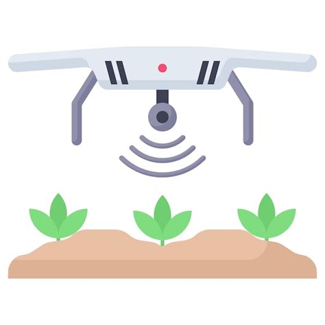 Premium Vector Crop Growth Monitoring With Drone Concept Aerial Seeding Vector Design Smart