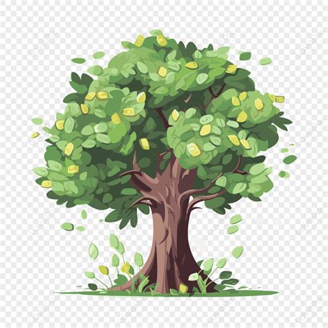 돈 나무 벡터상표만화클립 아트 Png 일러스트 무료 다운로드 Lovepik