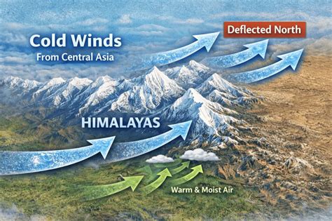 How The Himalayas Protect India From Cold Winds Climate Barrier