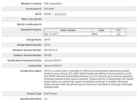 Zte Quartz Zw10 Smartwatch Running Android Wear 2 0 Leaks In Photos