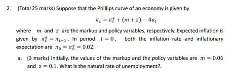 [solved] total 25 marks suppose that the phillips curve