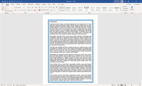 Applying A Border To Part Of A Microsoft Word Document