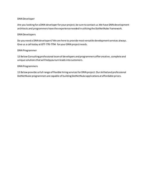 Dnn Developer Pdf