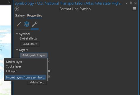 Apply Gallery Symbology To Line Graphics In Layout Esri Community