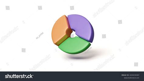 3d Donut Chart Isolated On White Stock Vector Royalty Free 2224159397 Shutterstock