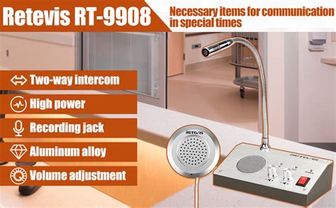 Amazon Com Retevis RT Window Speaker Window Intercom Dual Way Voice Window Speaker