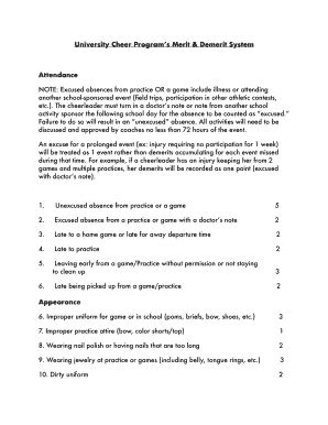 Fillable Online Merit Demerit Form Fax Email Print PdfFiller