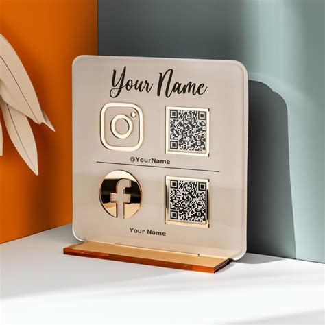 Multi QR Code Sign Social Media QR Code Business Socia Media Sign Beauty Sign Salon Sign