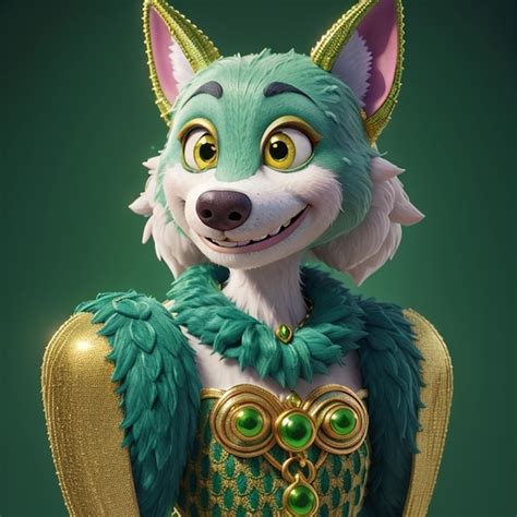 Premium Ai Image Edgy Wolf Cartoon Furry Best Wolf