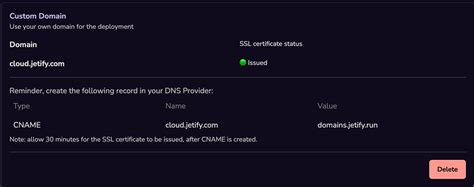 Setting A Custom Domain For Your Project Jetify Docs