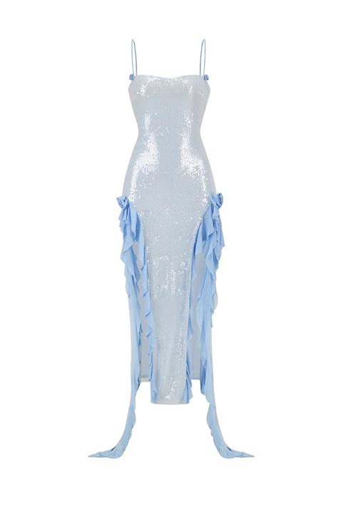 Ruffle Sequin Gown Beachside Bunny Maxi Dress Cocktail Maxi Dress Women Long Dresses