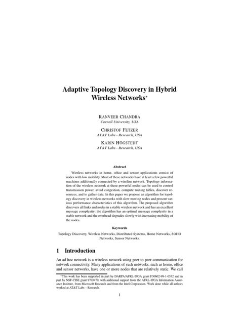 adaptive topology discovery in hybrid wireless networks cornell university usa download free