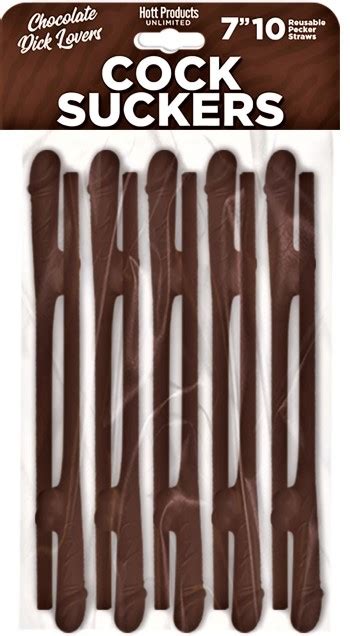 Cock Suckers Chocolate Dick Lovers Penis Straws Black Pecker Straw