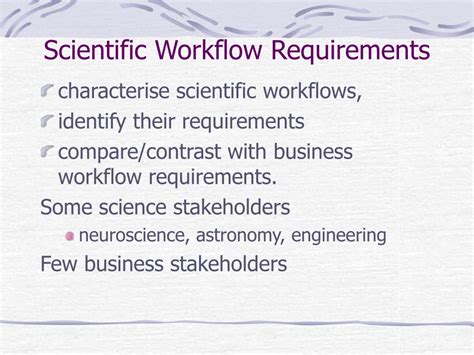 Ppt Scientific Workflow Requirements Powerpoint Presentation Free Download Id 435202