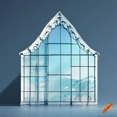 Rococo Glass Facade With Glass Gable On Craiyon