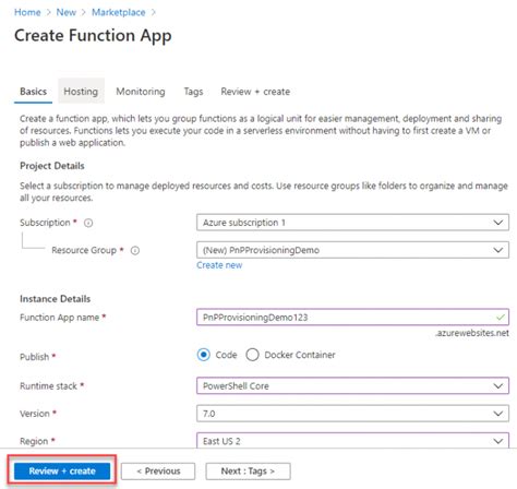 pnp powershell v4 provisioning with azure functions v3 and power