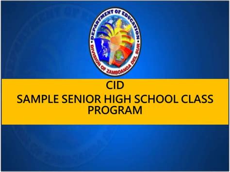 Sample Senior Hs Scheduleppt