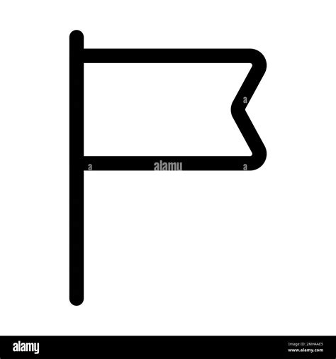 Banner Icon Line Isolated On White Background Black Flat Thin Icon On Modern Outline Style