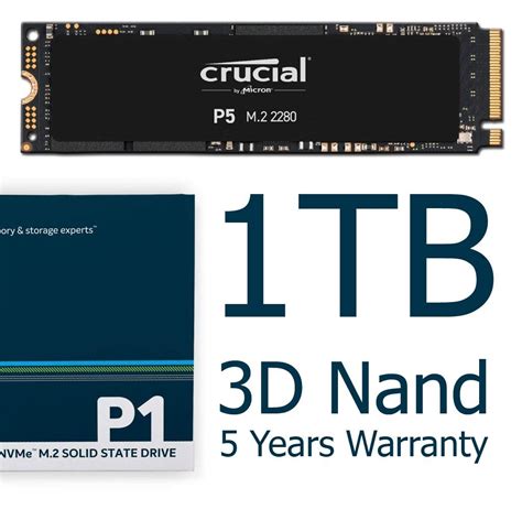 Crucial P1 1TB m.2 NVMe SSD, Computers & Tech, Parts & Accessories ...