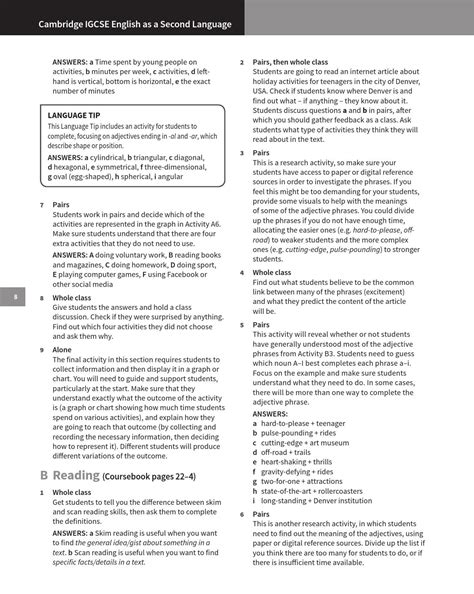 Preview Cambridge IGCSE English As A Second Language Teacher S Book Fourth Edition By
