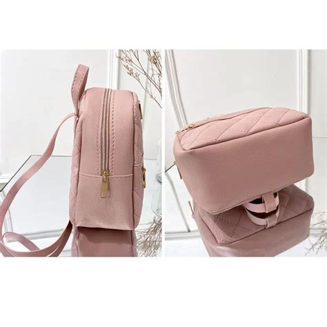 Pu Leather Zipper Mini Small Backpack Women Shoulder Bag Travel