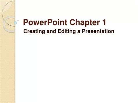 Ppt Powerpoint Chapter 1 Powerpoint Presentation Free Download Id