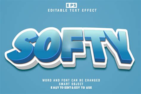 Soft 3d Editable Text Effect Vector Graphic By Truevector · Creative Fabrica