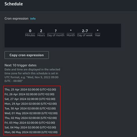 Aws Api To Retrive Next Trigger Date Trigger Time For Schedules In Eventbridge Aws Re Post