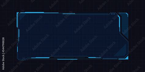 Abstract Futuristic Background Of Glowing Technology Sci Fi Frame Hud Ui Stock Vector Adobe Stock