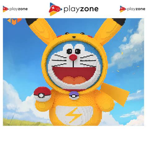 Jual Nano Blocks Pikachu Doraemon Jumbo 3d Model Mainan Blok Susun