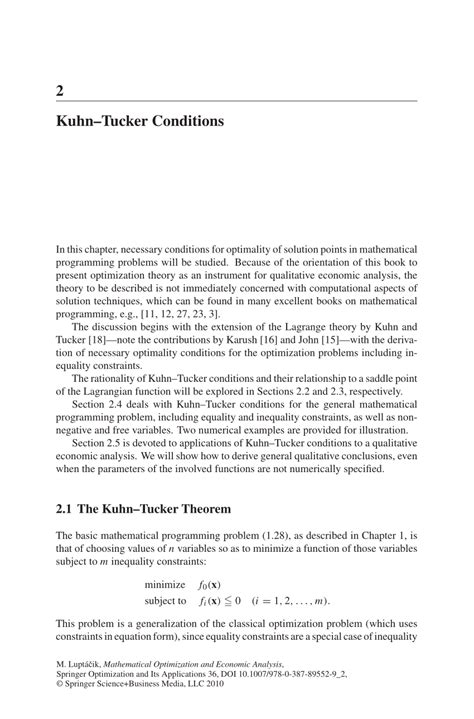 Constrained Optimization Business