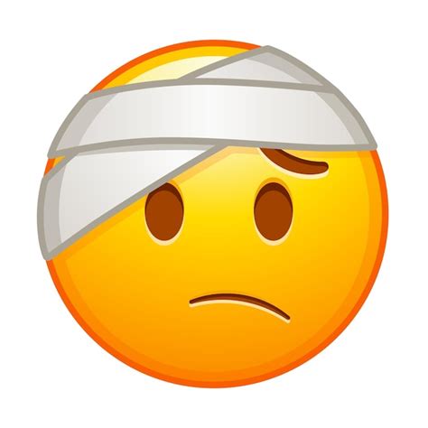 Premium Vector Top Quality Emoticon Emoji With Bandage Yellow Face