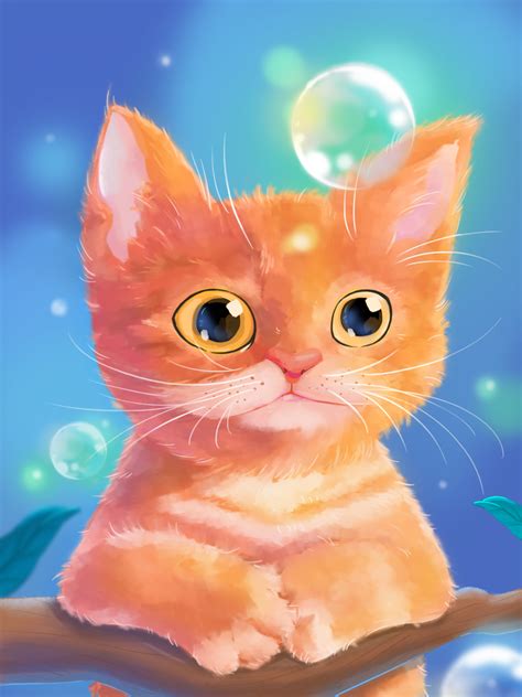 卡通梦幻猫咪紫色插画psd下载编号616786522846404131 设图网