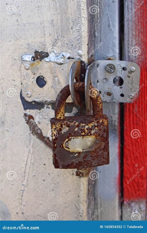 Rust Padlock Stock Photo Image Of Abandoned Safety 165854352