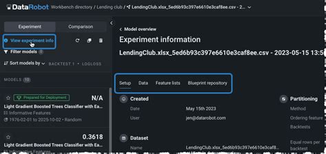 Workbench In 5 Datarobot Docs