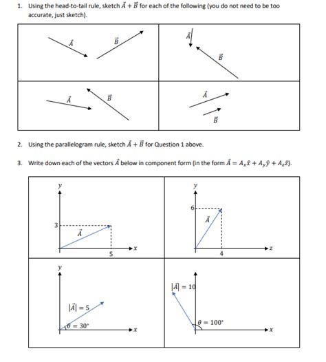 Solved 1 Using The Head To Tail Rule Sketch A B For Each Chegg Com