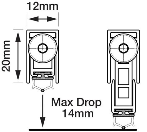 Firestop Trend 1026mm Automatic Rebated Drop Down Door Seal Construction Supplies