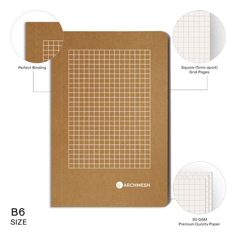 Archmesh B6 Square Grid Notebook Pack Of 2 Dot Isometric
