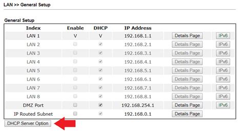Dhcp Server Options Of Vigor Router Draytek