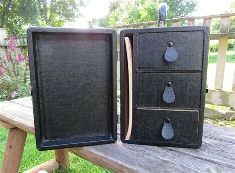 Vintage 1940s Fingerprint Kit Csi Type Detective Case And Accessories