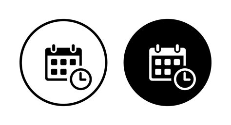 Calendar Date Icon Vector Isolated On Circle Background 12406021 Vector Art At Vecteezy