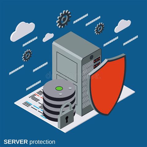 Server Protection Network Security Vector Concept Stock Vector Illustration Of Firewall