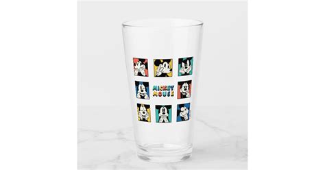 Colorful Mickey Mouse Grid Glass Zazzle