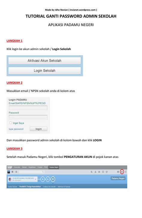 Tutorial Ganti Password Admin Sekolah Pdf