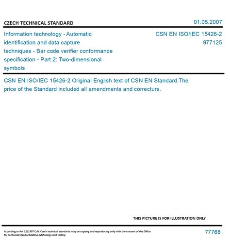 CSN EN ISO IEC Information Technology Automatic Identification And Data Capture