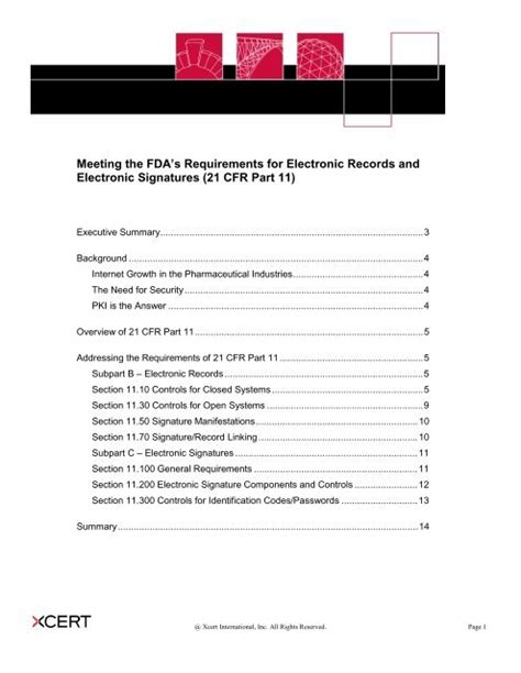 Meeting The Fdas Requirements For 21 Cfr Part 11
